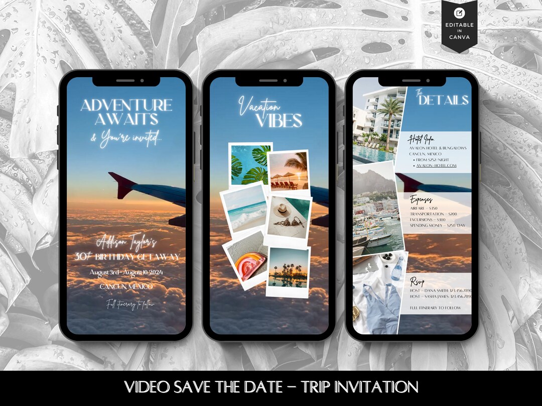 Adventure Awaits Video Trip Invitation, Video Save the Date Trip ...