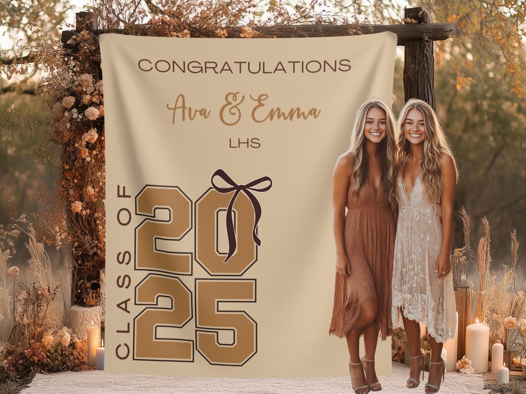 Custom Class of 2025 Graduation Party Banner: Personalized School ...
