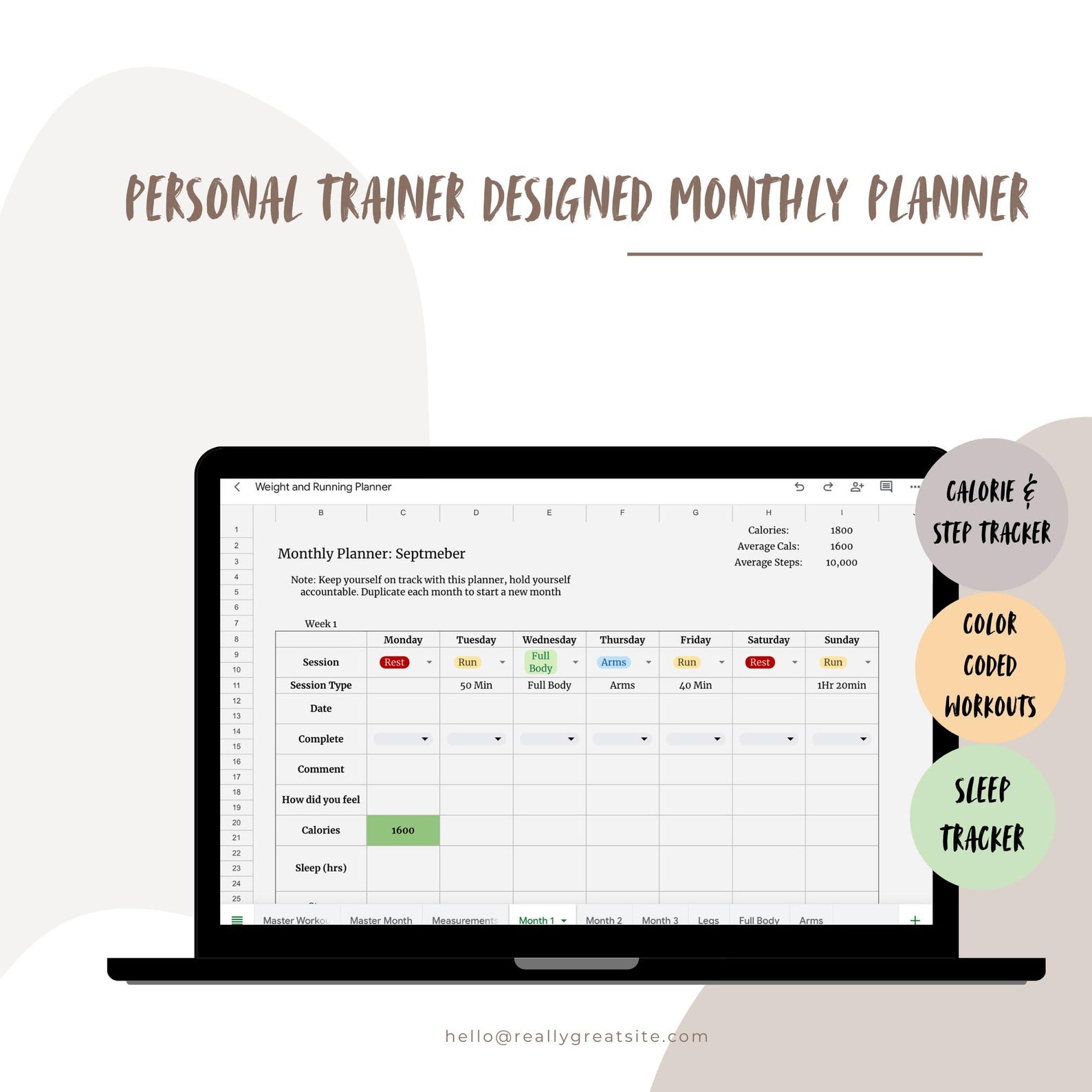 Personal Trainer-designed Workout Planner | Weight Loss Tracker ...