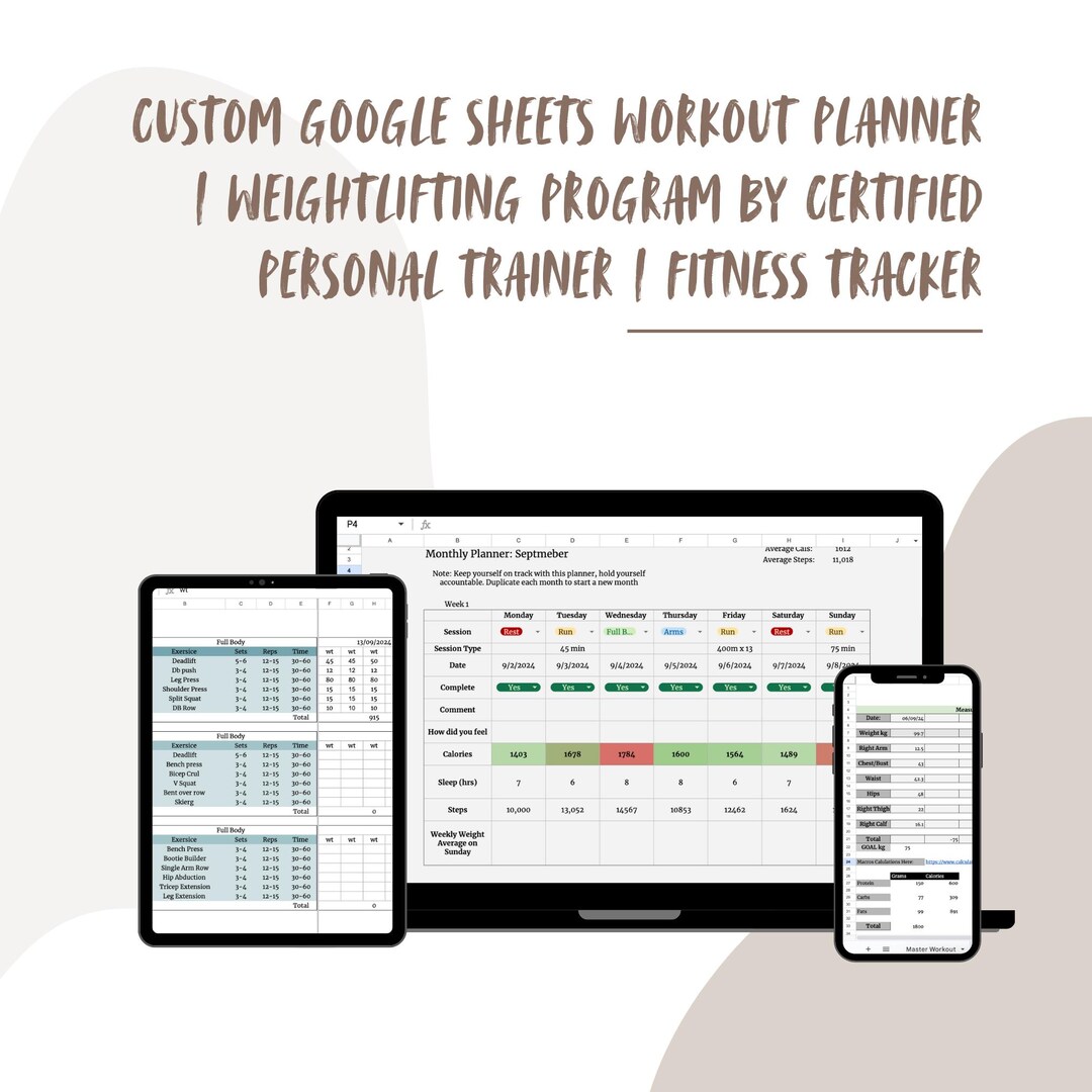 Personal Trainer-designed Workout Planner | Weight Loss Tracker ...