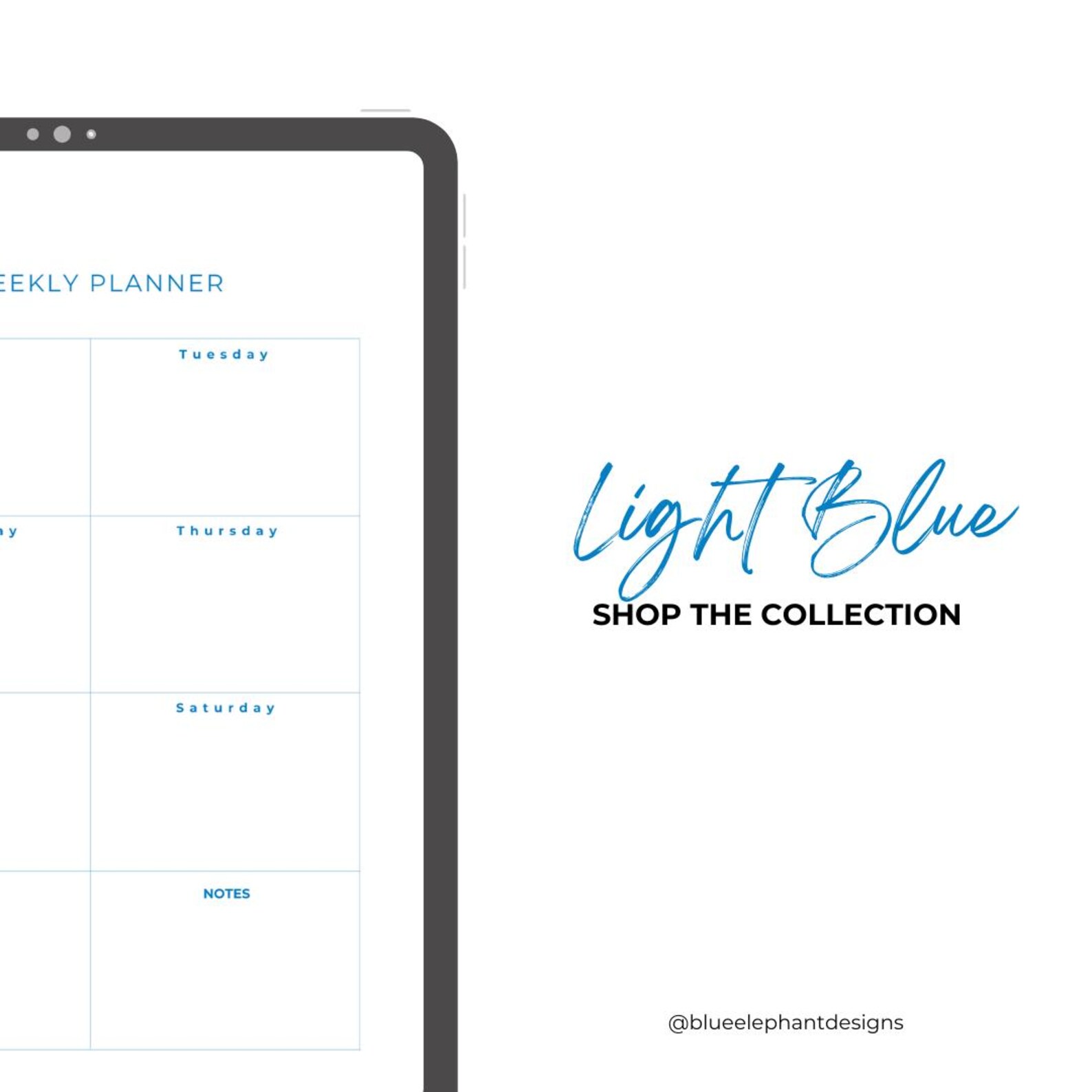 Light Blue Weekly Planner Printable: A4, A5, A6 (PDF Download) - Etsy