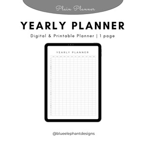 Yearly Planner Printable: A4, A5, A6 Sizes (PDF Download) - Etsy
