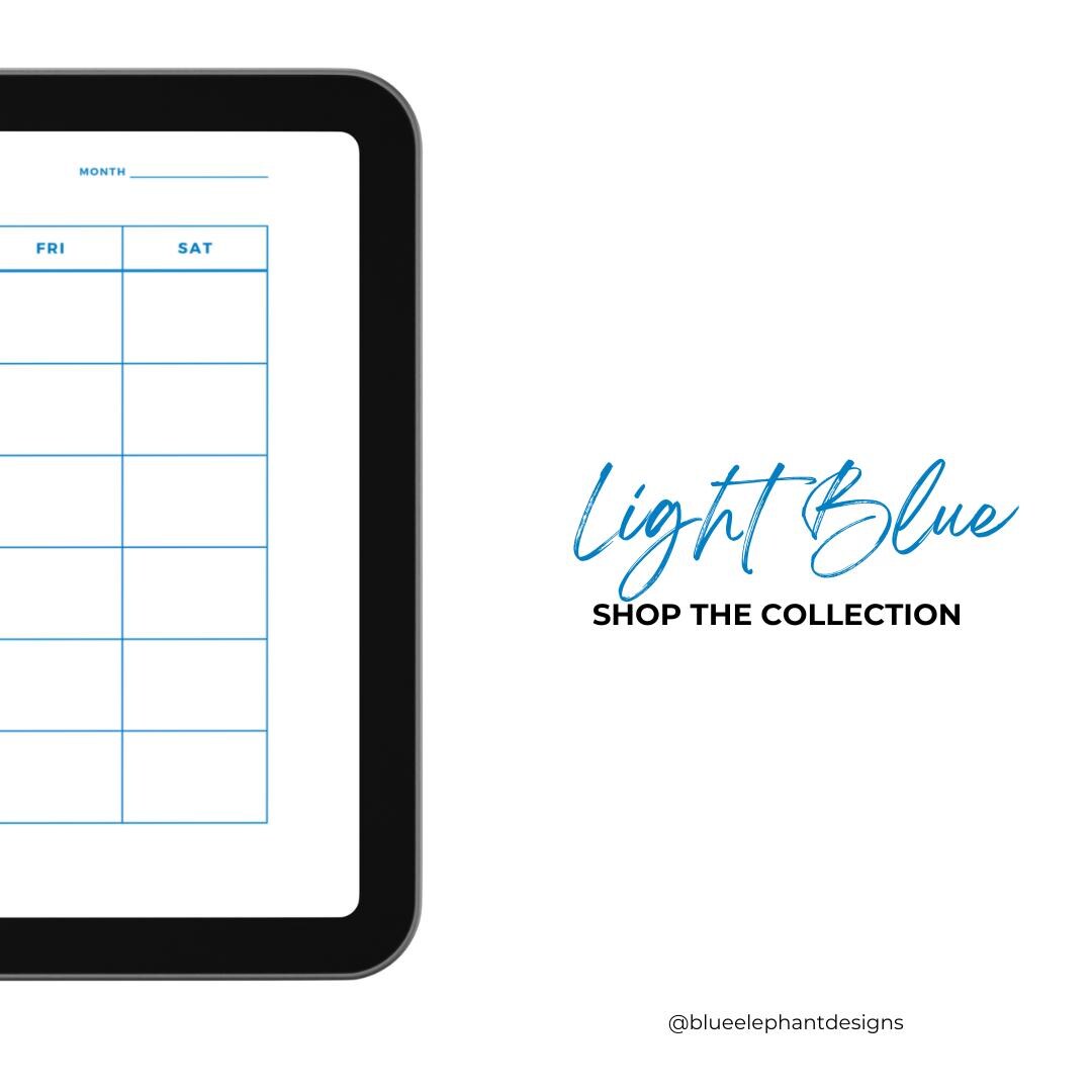 Light Blue Weekly Planner Printable: A4, A5, A6 (PDF Download) - Etsy