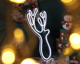 Neon Deer Head Sign - Etsy