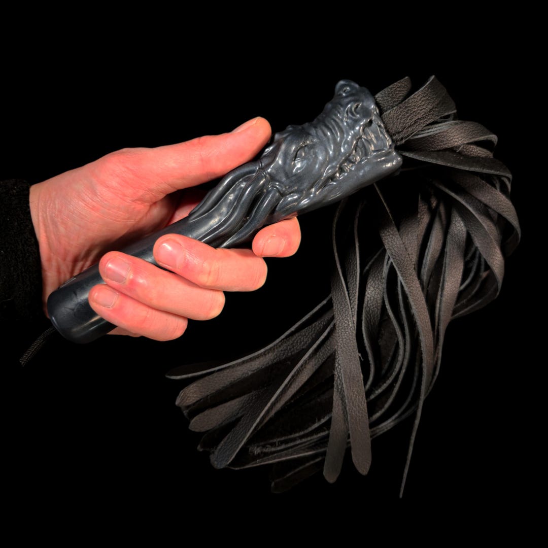 Fantasy Dragon Head Flogger - Leather Flogger - Floggers and Whips ...