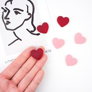 Love Heart Pins | Cute Heart Brooch | I Love You Badge | Romantic Lapel ...
