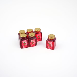 Strawberry Jam Jar Pin 3D Fruit Jam Bottle Brooch Miniature Jam Cute ...