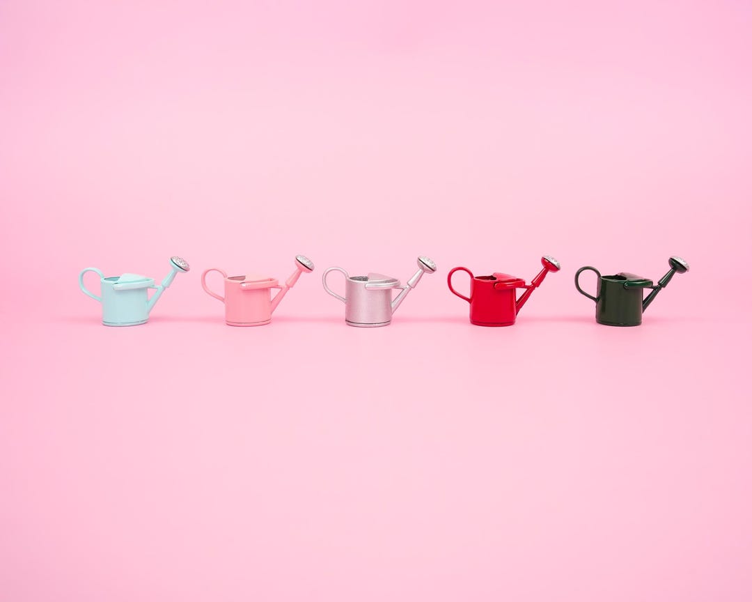 Colourful Watering Can Fridge Magnet | Tiny Garden Flower Watering Pot ...