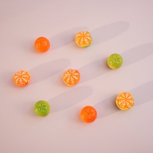 Mandarin Orange Magnet Set | Peeled Orange Magnet | Clementine Fridge ...