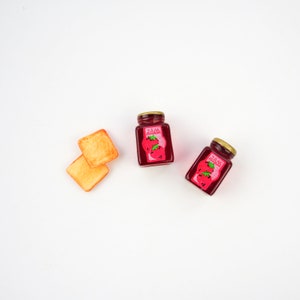 Strawberry Jam Jar Pin 3D Fruit Jam Bottle Brooch Miniature Jam Cute ...
