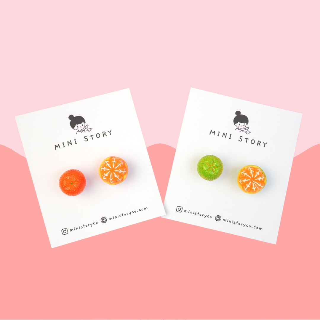 Mandarin Orange Brooch | Peeled Orange Pin | Clementine Brooch ...