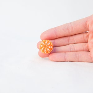 Mandarin Orange Pin | Peeled Tangerine Pin | Orange Brooch | Juicy ...