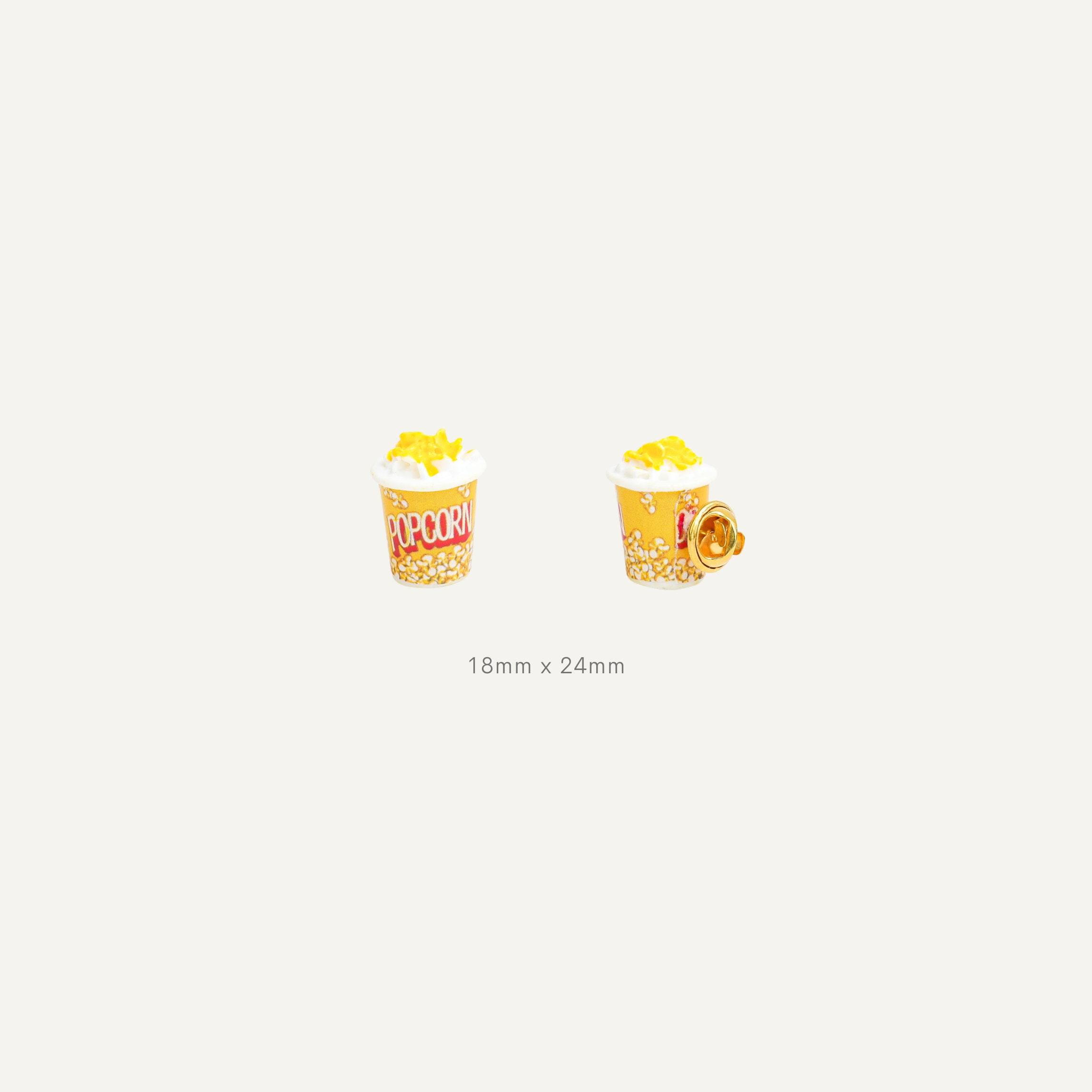 Popcorn Brooch | Cinema Popcorn Pin | Foodie Accessories | 3D Popcorn ...
