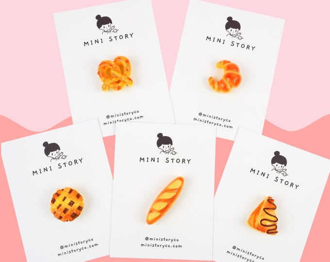 Wooden Cat Bread Pins - Etsy