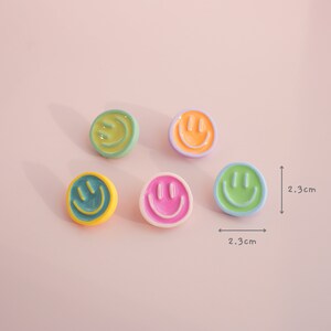 Pastel Smiley Face Pin Smiley Face Brooch Colourful Pin Badge Smile ...