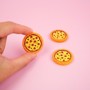 Pepperoni Pizza Pin | Miniature Pizza Brooch | Cute Food Themed ...
