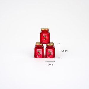 Strawberry Jam Jar Pin 3D Fruit Jam Bottle Brooch Miniature Jam Cute ...