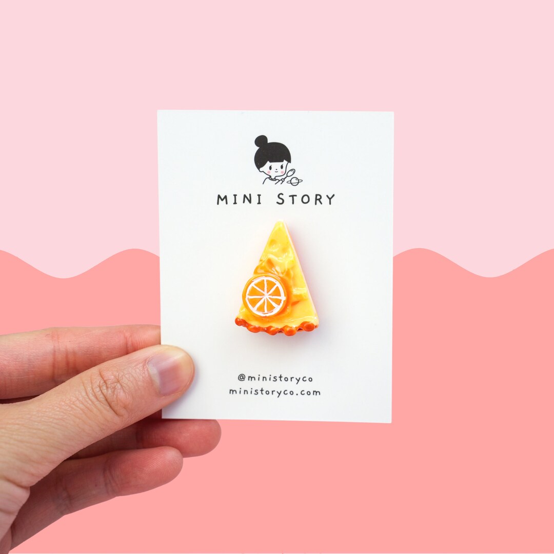 Lemon Pie Pin | Lemon Cake Brooch | Whimsical Dessert Brooch | Dessert ...