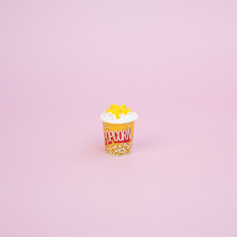 Popcorn Brooch | Cinema Popcorn Pin | Foodie Accessories | 3D Popcorn ...