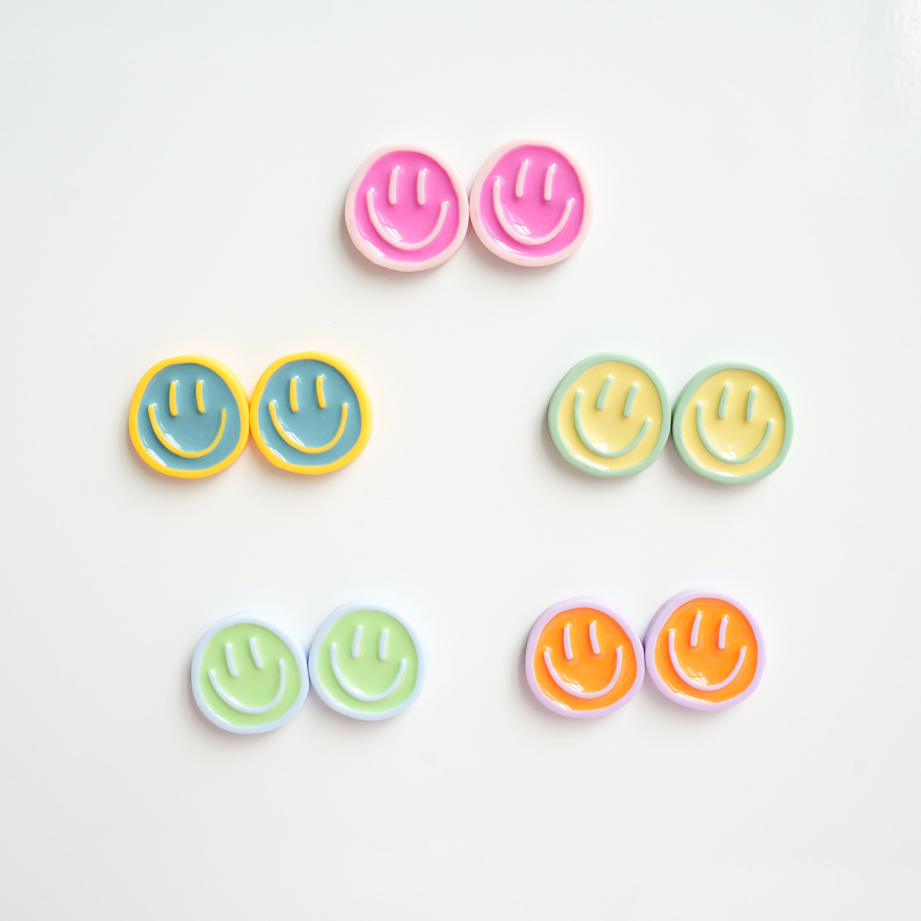 Smiley Face Magnet Set Pastel Smiley Face Magnets - Etsy Australia
