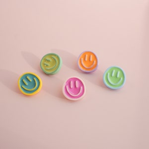 Pastel Smiley Face Pin Smiley Face Brooch Colourful Pin Badge Smile ...