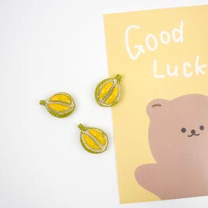 Durian Brooch | Miniature Durian Pin | Unique Food-themed Accessory ...