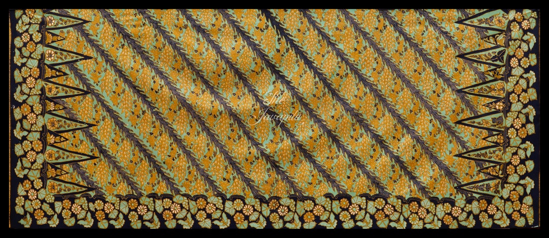 Vintage Batik 1960s, Batik Djawa Baroe With Bamboo Shoots Pattern on ...