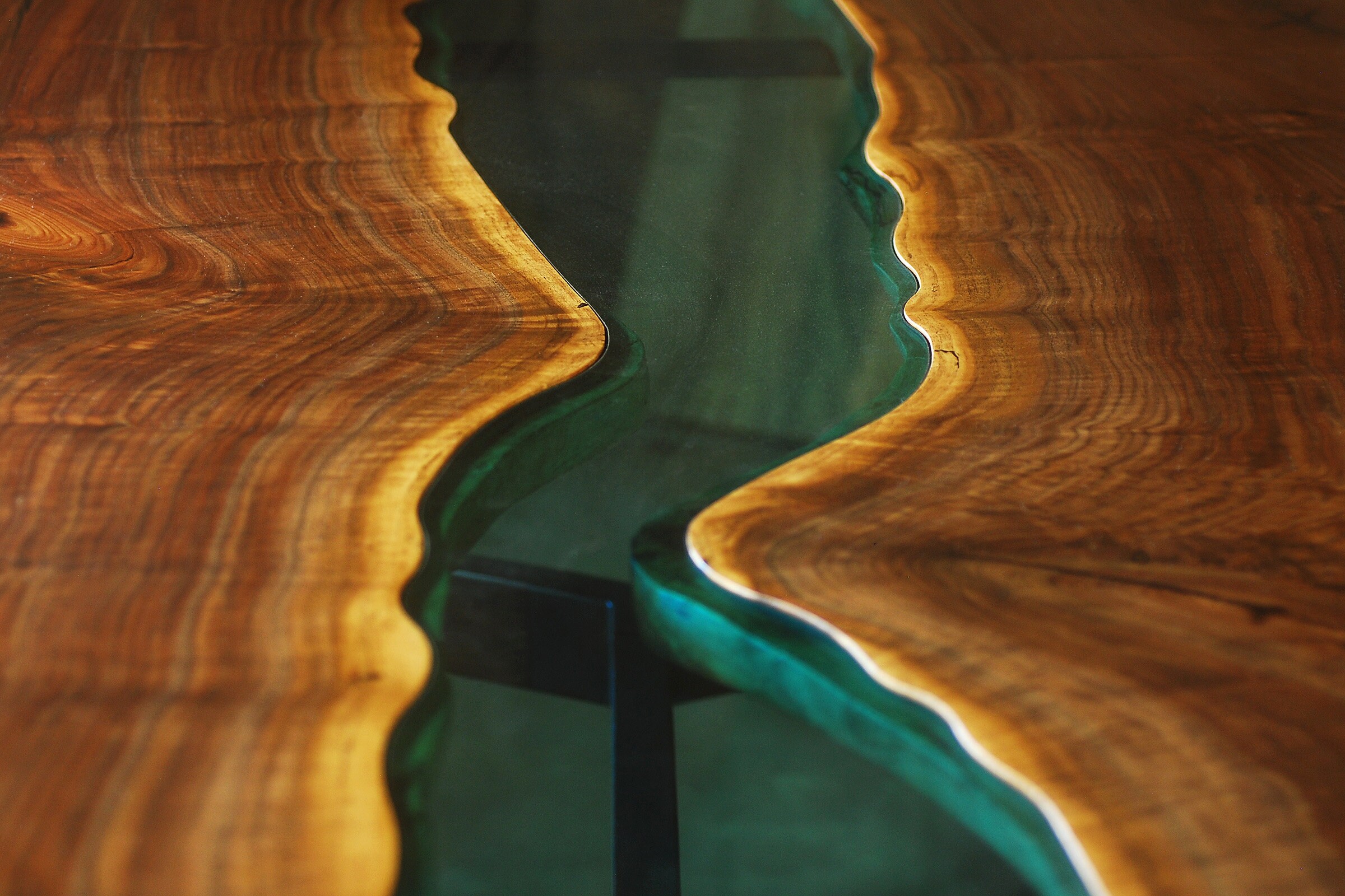 Walnut Live Edge River Table Custom Dining Tables Premium Live Edge ...