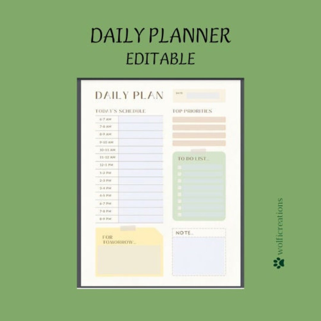 Editable PDF Digital Organizer - Etsy