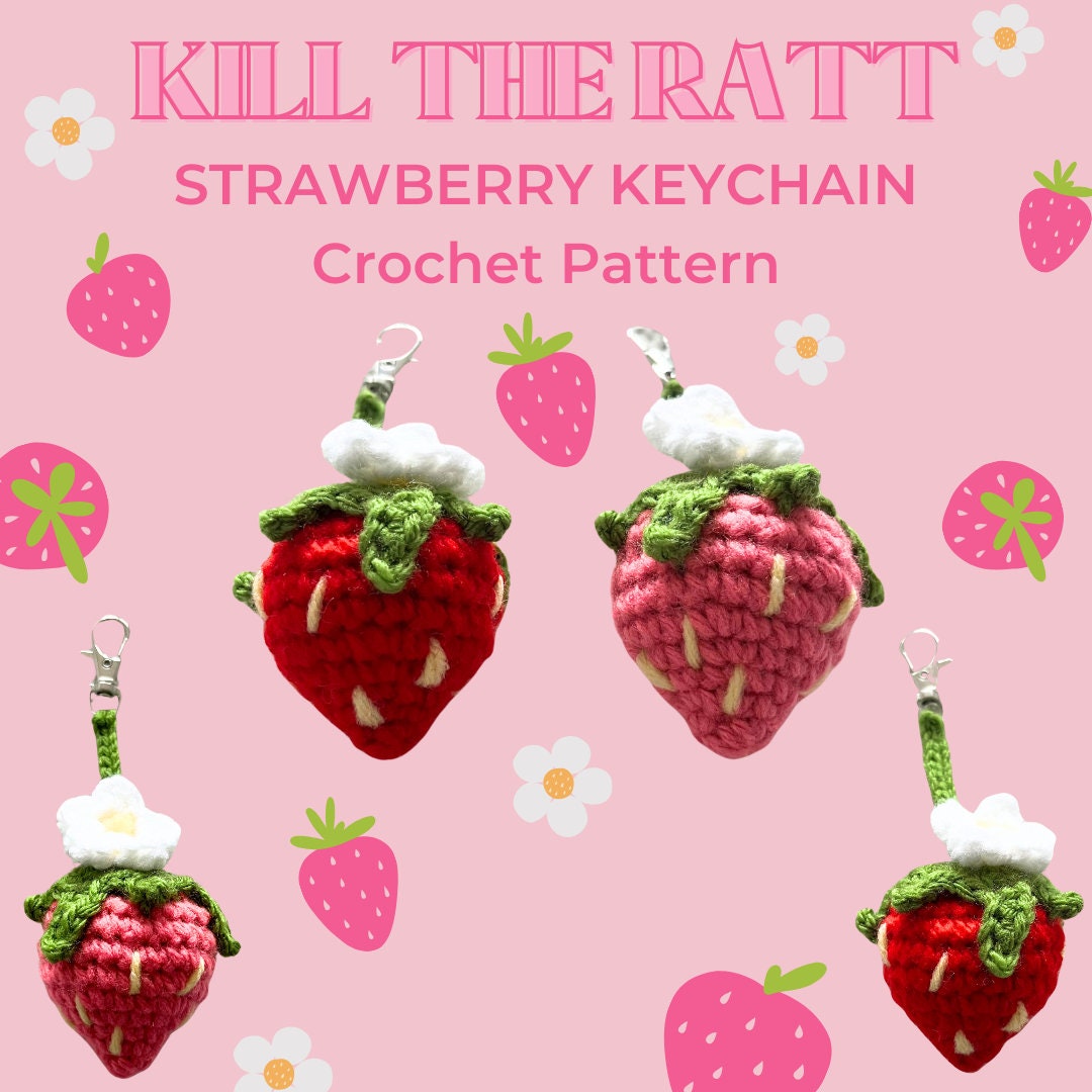 Strawberry Keychain Crochet Pattern | Amigurumi Crochet Pattern ...