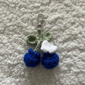 Blueberry Keychain | Crochet Blueberry | Fruit Keychains | Amigurumi ...