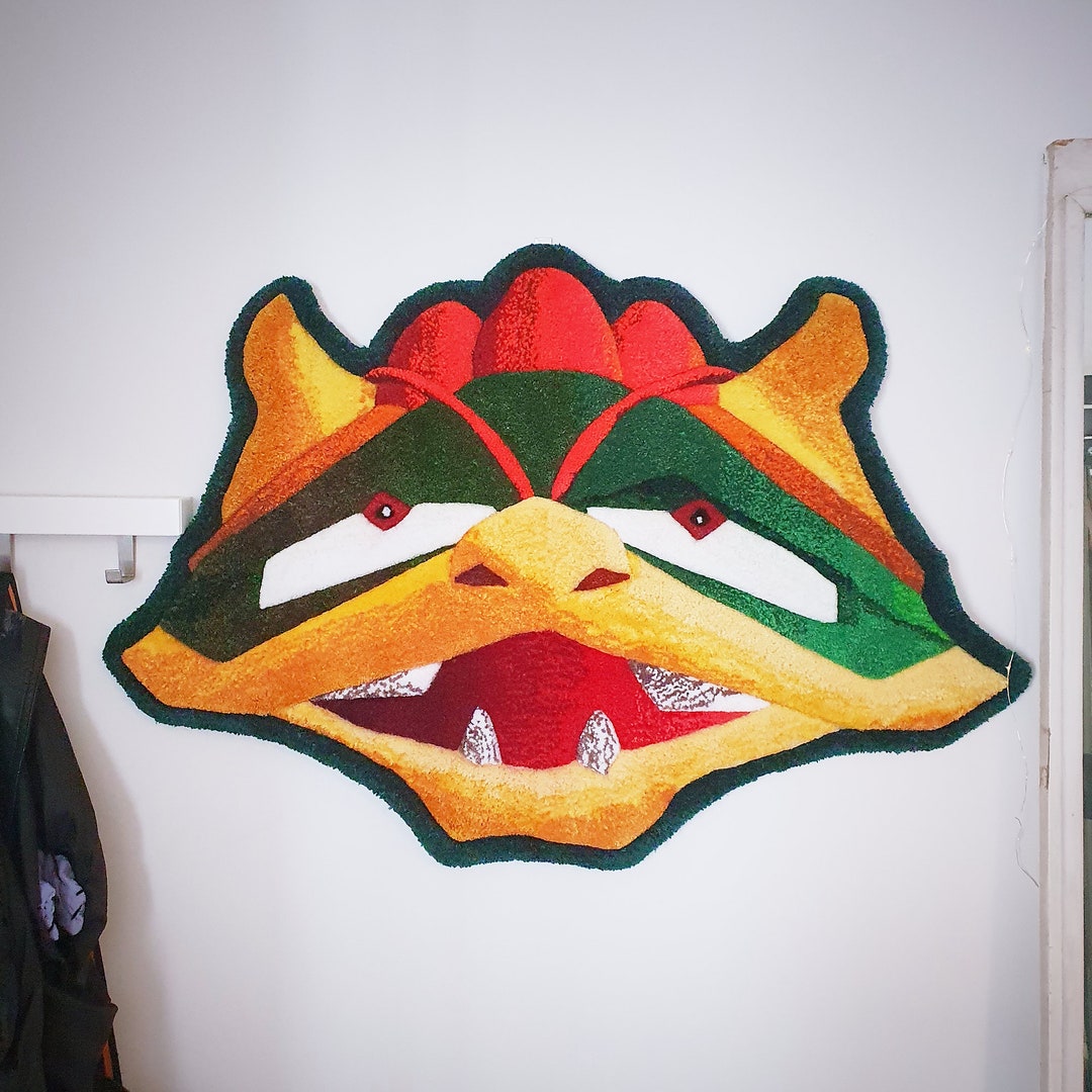 Bowser Face Rug From Ma.rio Party face Lift Mini-game Nin.ten.do 64 ...