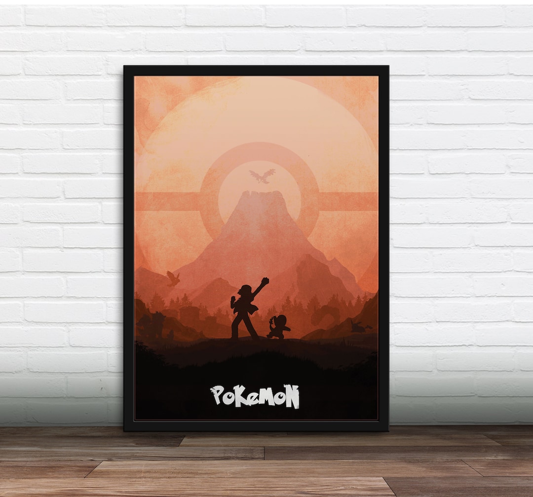 Minimalist Video Game Poster - Pokemon , Art Print, Gamer Gift, Gift ...