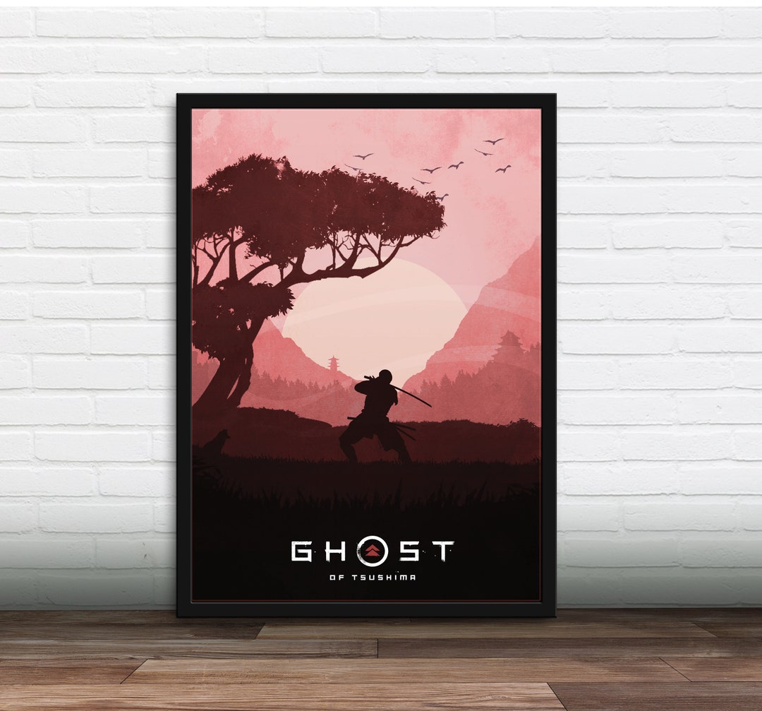 Minimalist Video Game Poster - Ghost of Tsushima, Art Print, Gamer Gift ...
