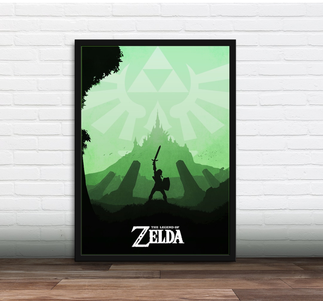 Minimalist Video Game Poster - Zelda , Art Print, Gamer Gift, Gift for ...