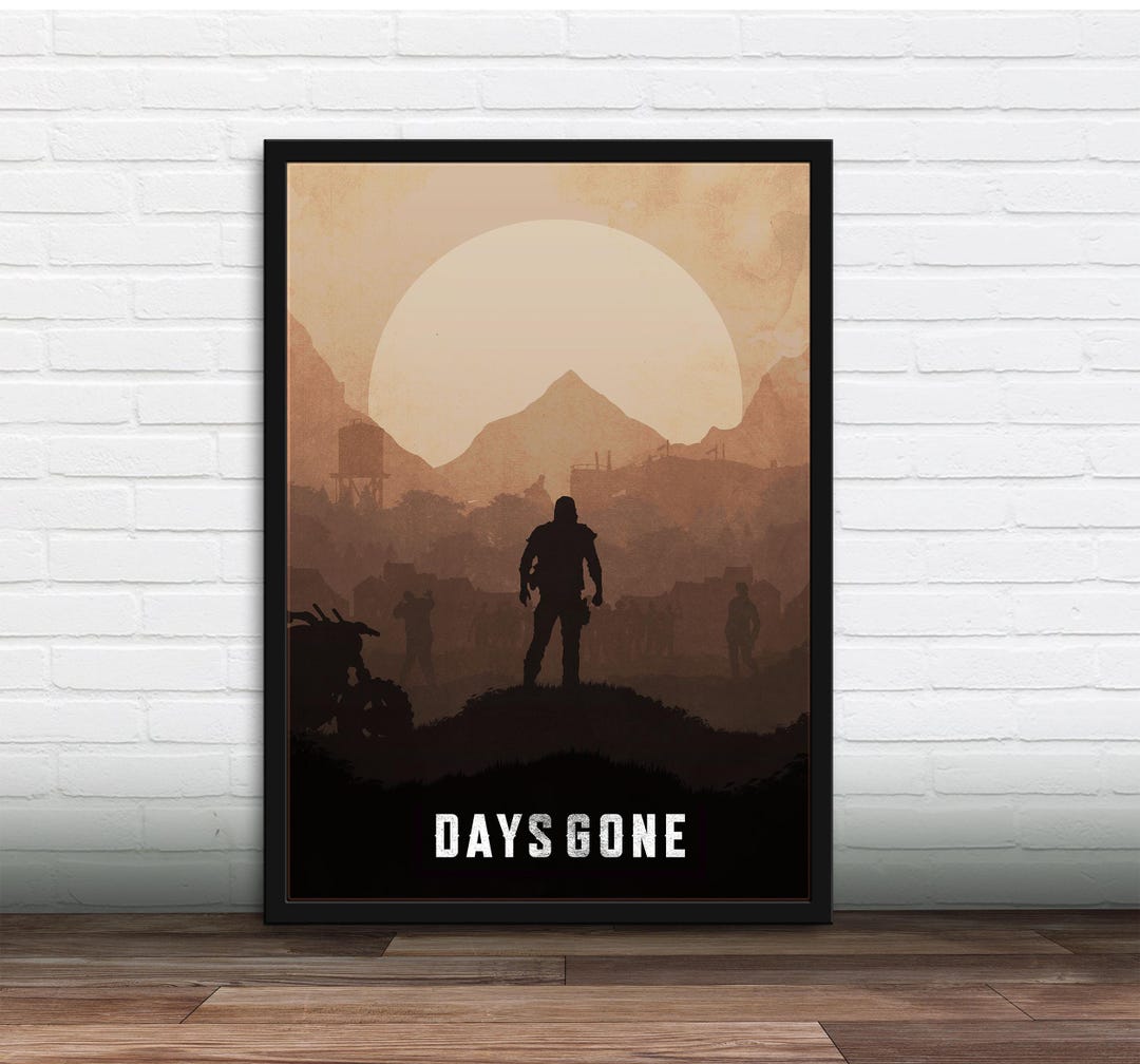 Minimalist Video Game Poster - Days Gone, Art Print, Gamer Gift, Gift ...