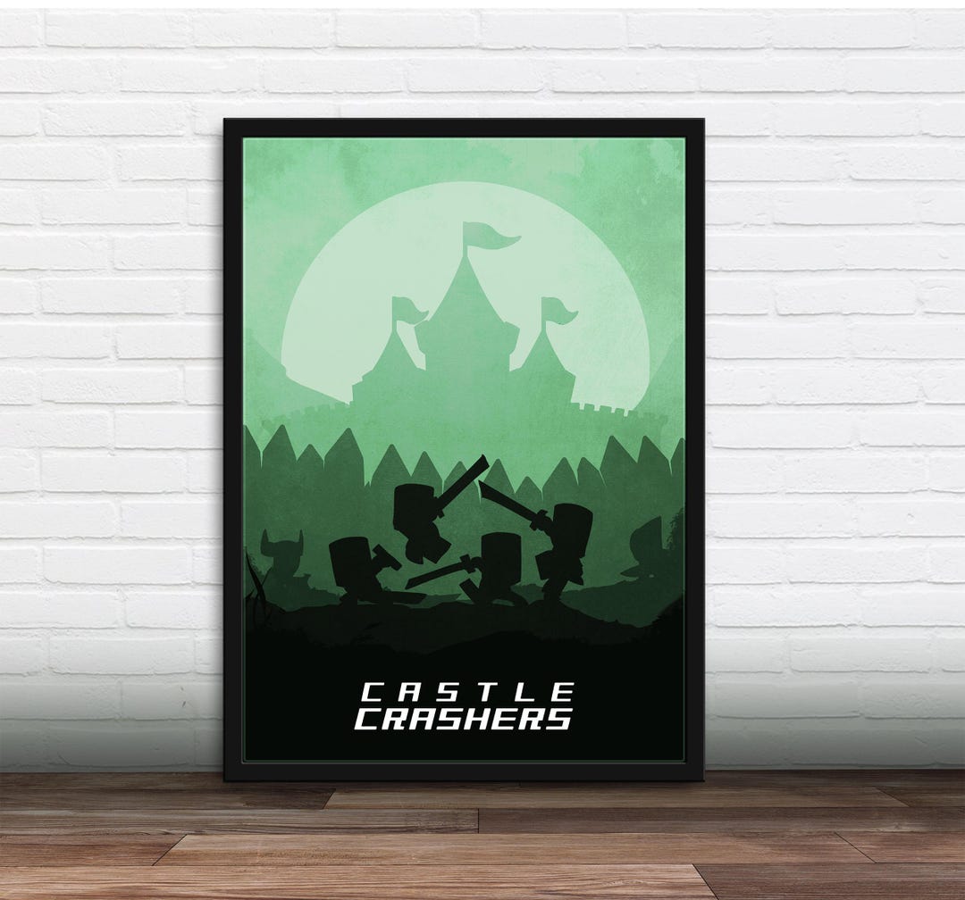 Minimalist Video Game Poster - Castle Crashers, Art Print, Gamer Gift ...