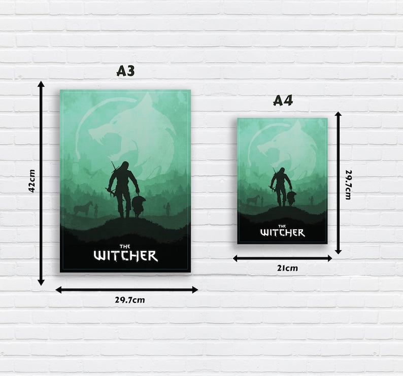 Minimalist Video Game Poster - the Witcher, Art Print, Gamer Gift, Gift ...