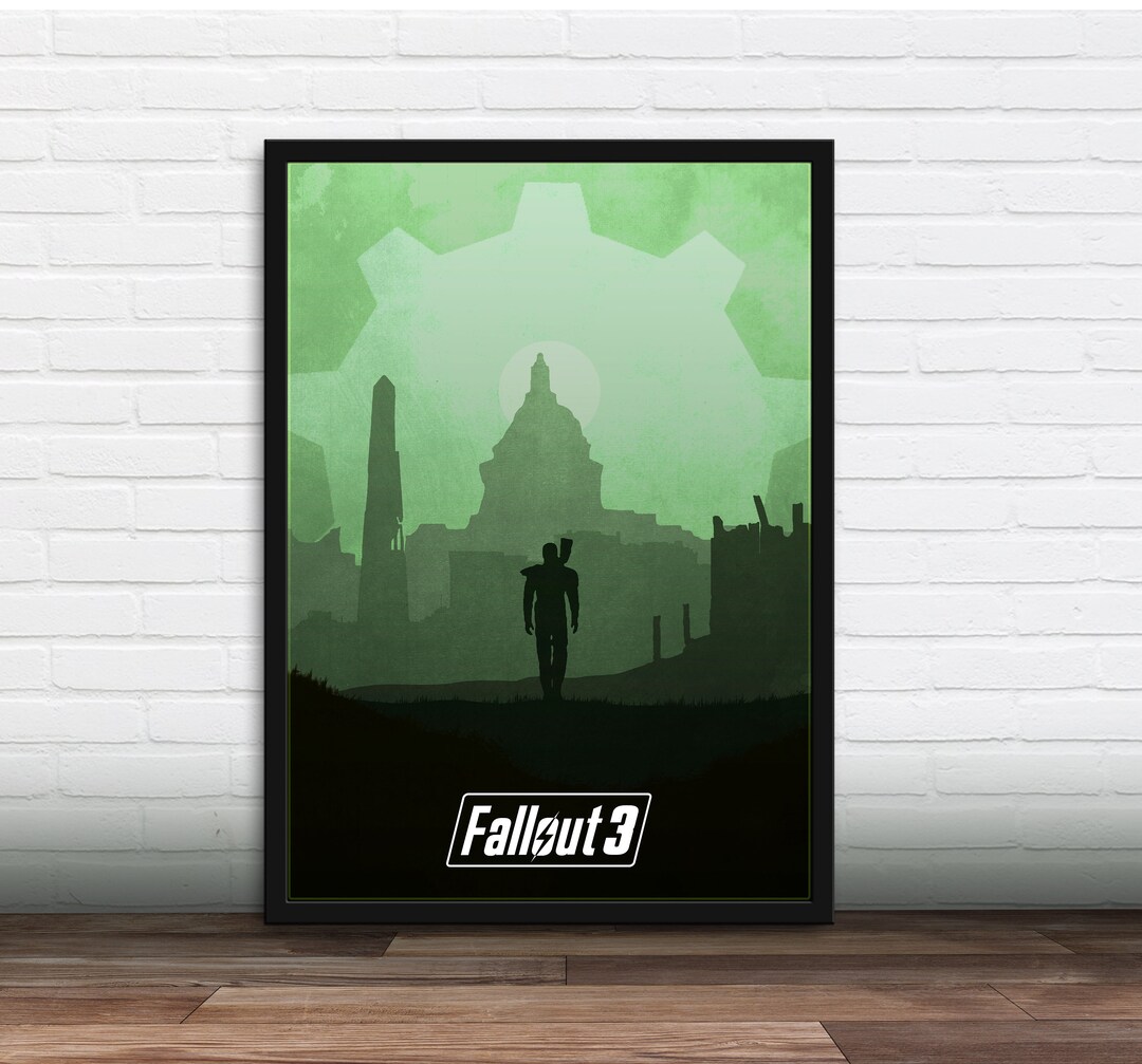 Minimalist Video Game Poster - Fallout 3 , Art Print , Gamer Gift, Gift ...