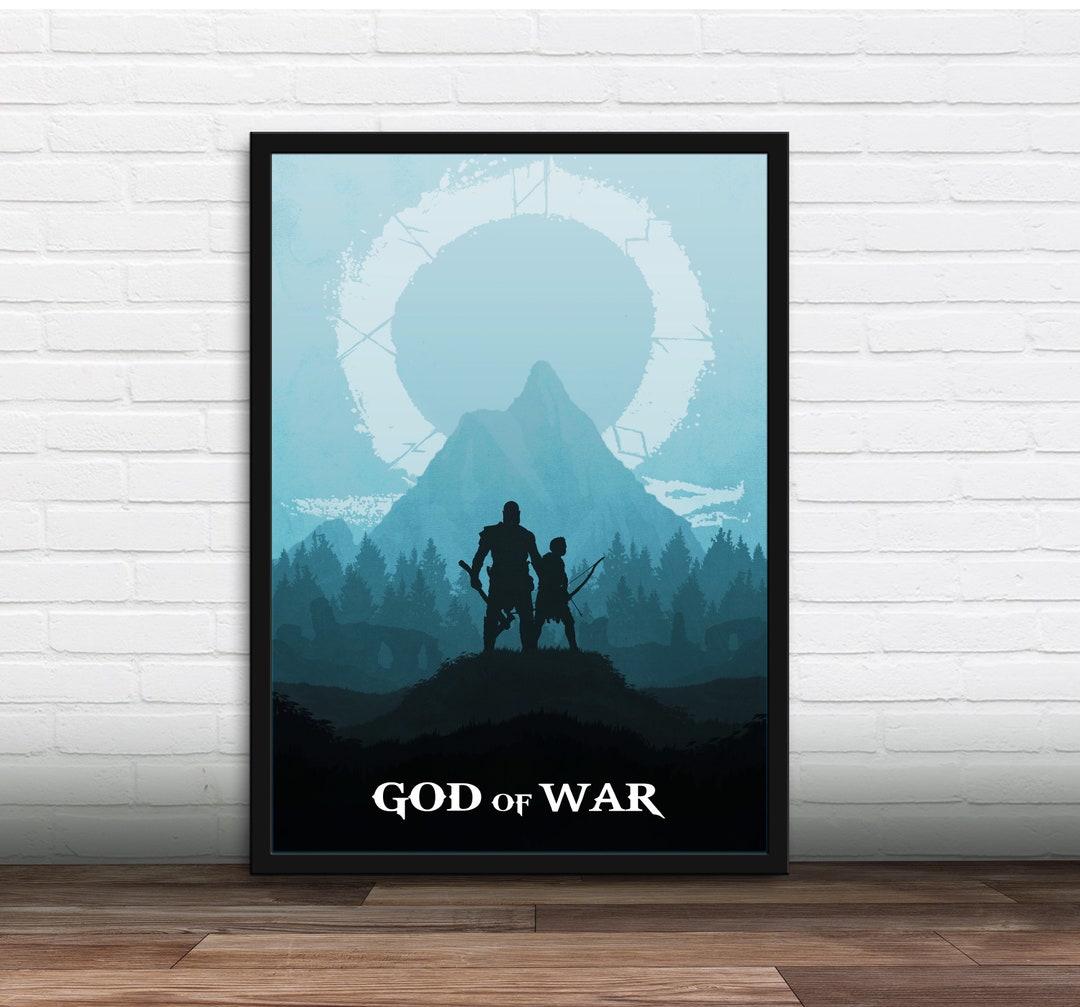Minimalist Video Game Poster - God of War , Art Print, Gamer Gift, Gift ...