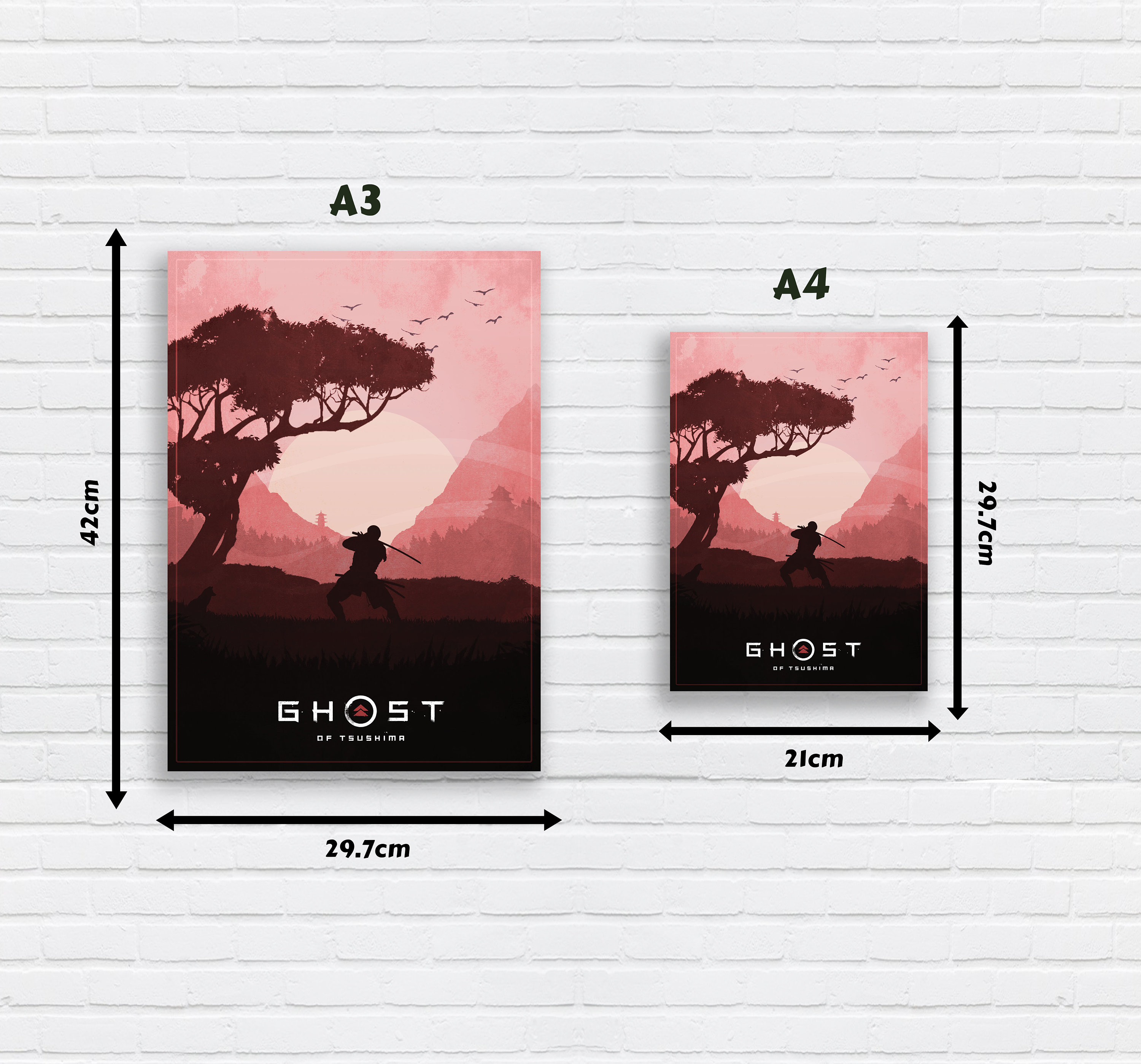 Minimalist Video Game Poster Ghost of Tsushima Art Print - Etsy