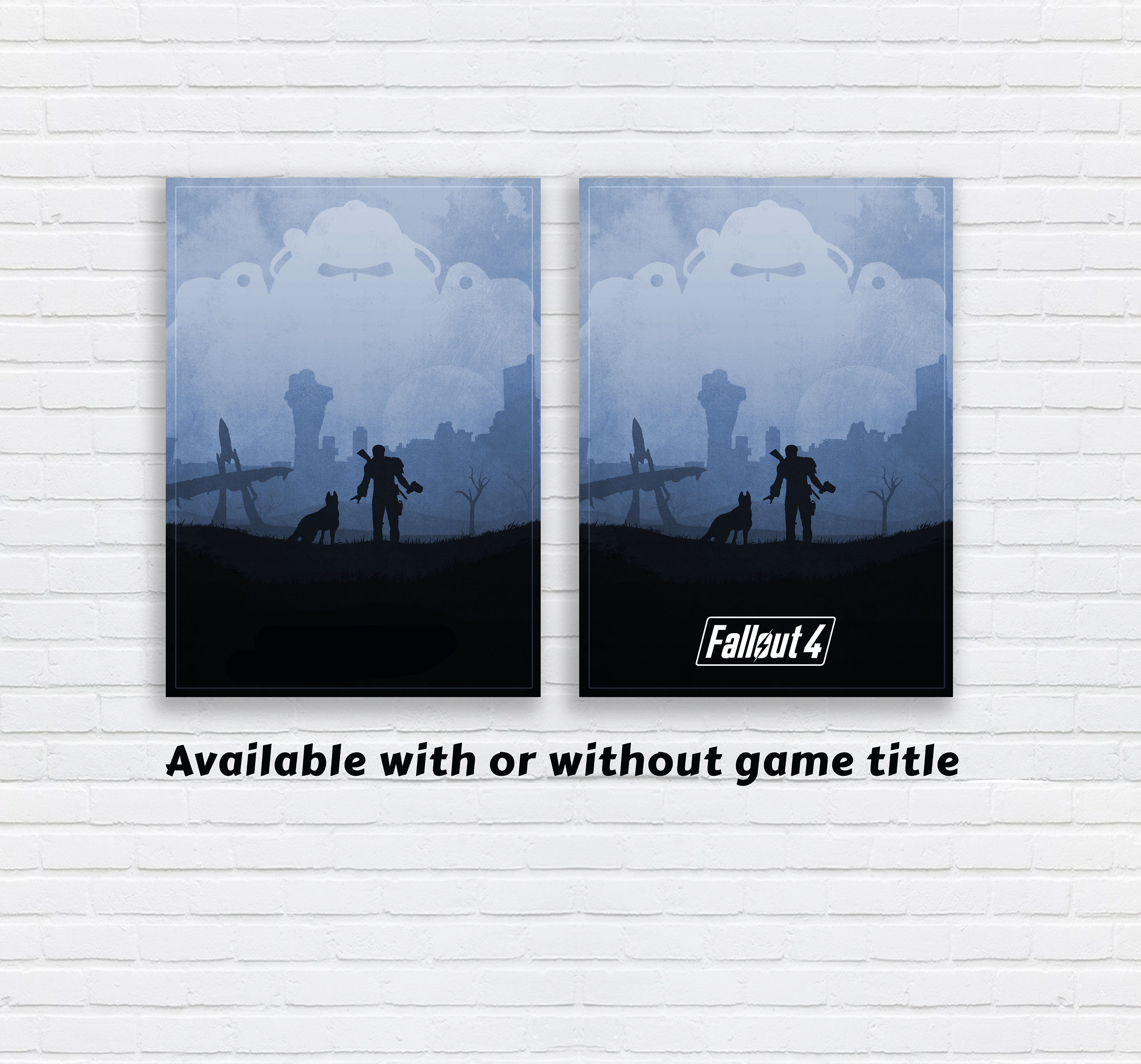 Minimalist Video Game Poster Fallout 4 Art Print Gamer - Etsy
