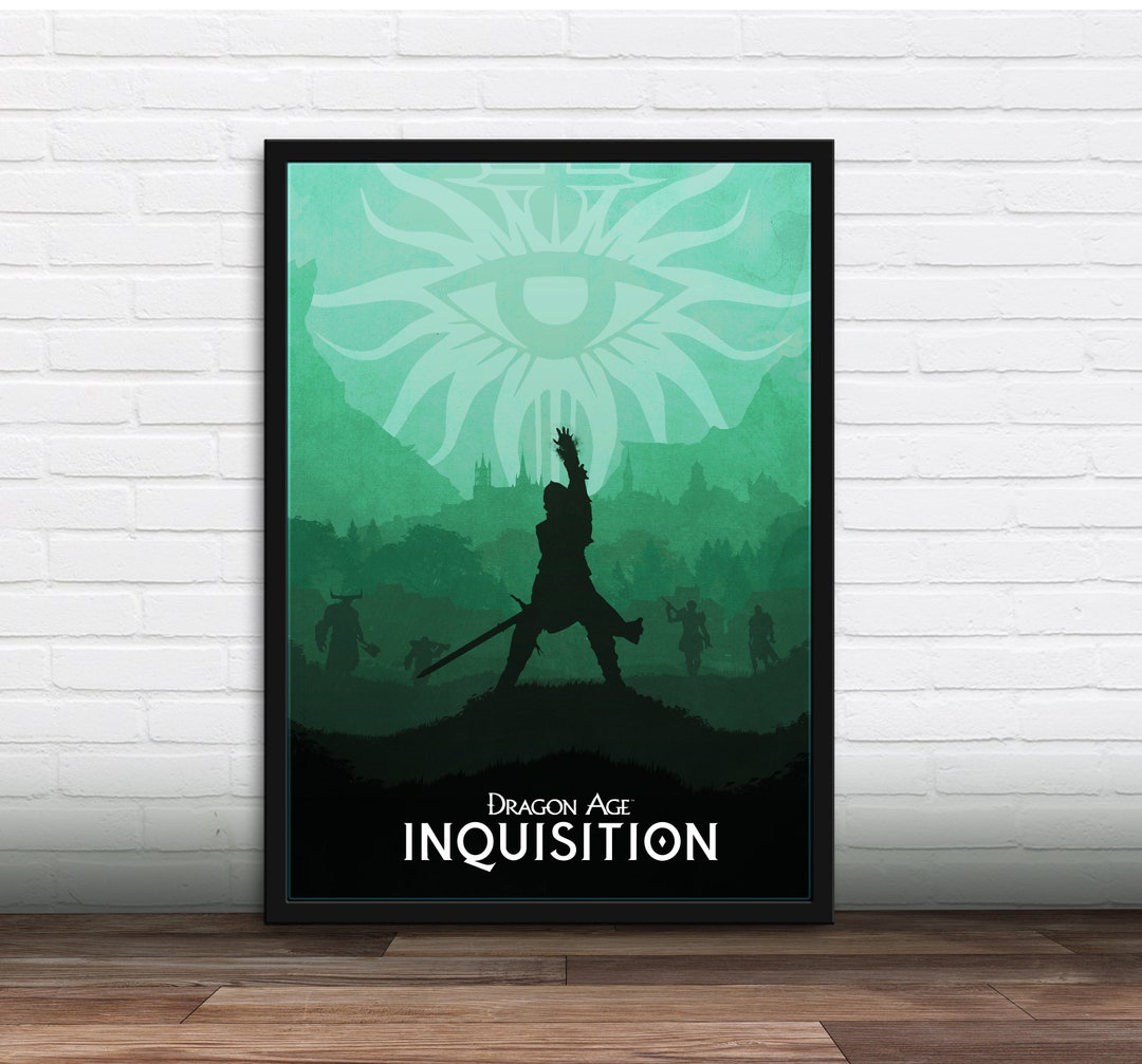 Minimalist Video Game Poster - Dragon Age Inquisition, Art Print, Gamer ...
