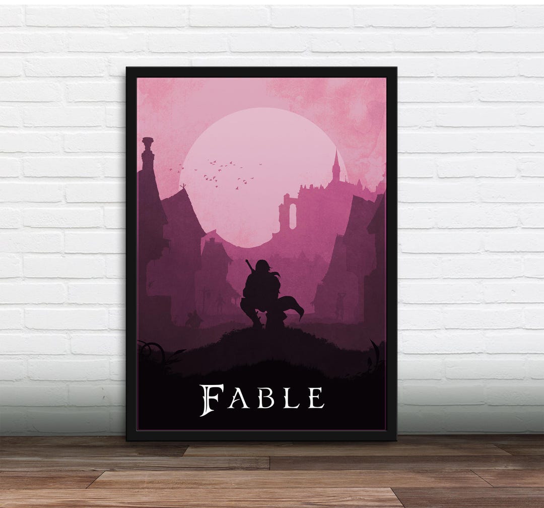 Minimalist Video Game Poster - Fable, Art Print, Gamer Gift, Gift for ...