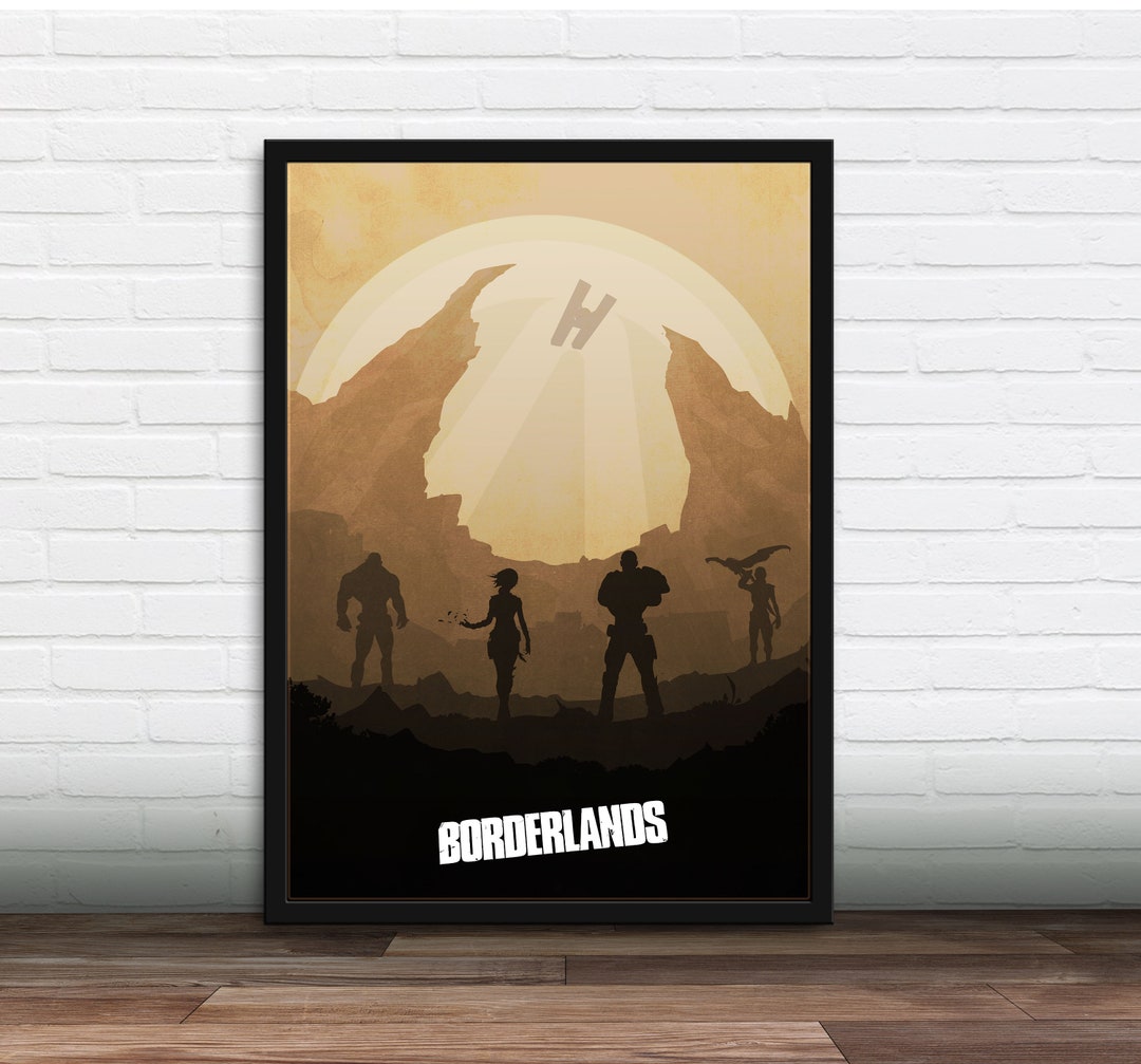 Minimalist Video Game Poster Borderlands , Art Print, Gamer Gift, Gift ...