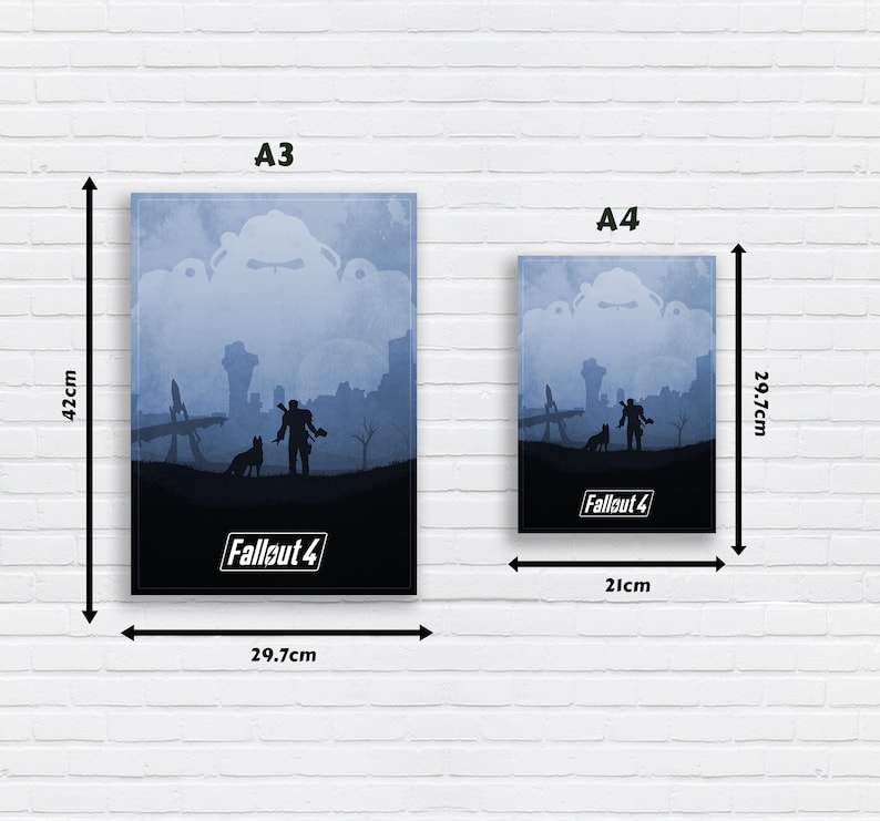 Minimalist Video Game Poster - Fallout 4 , Art Print , Gamer Gift, Gift ...