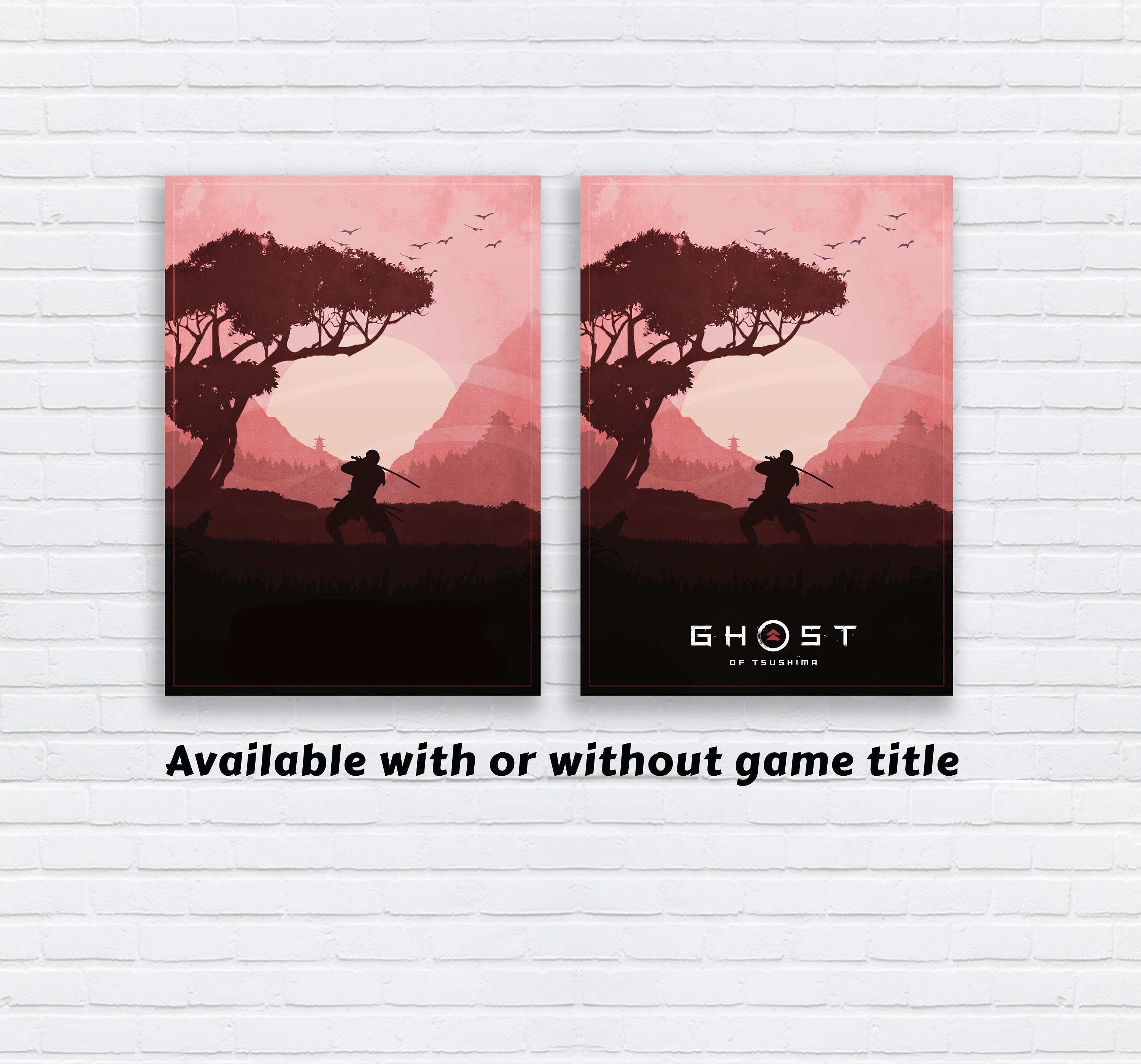 Minimalist Video Game Poster Ghost of Tsushima Art Print - Etsy