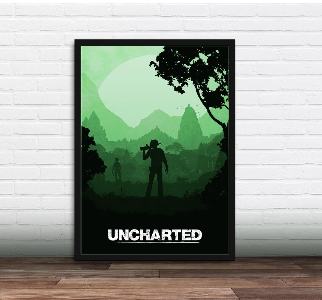 Minimalist Video Game Poster - Uncharted, Art Print, Gamer Gift, Gift ...