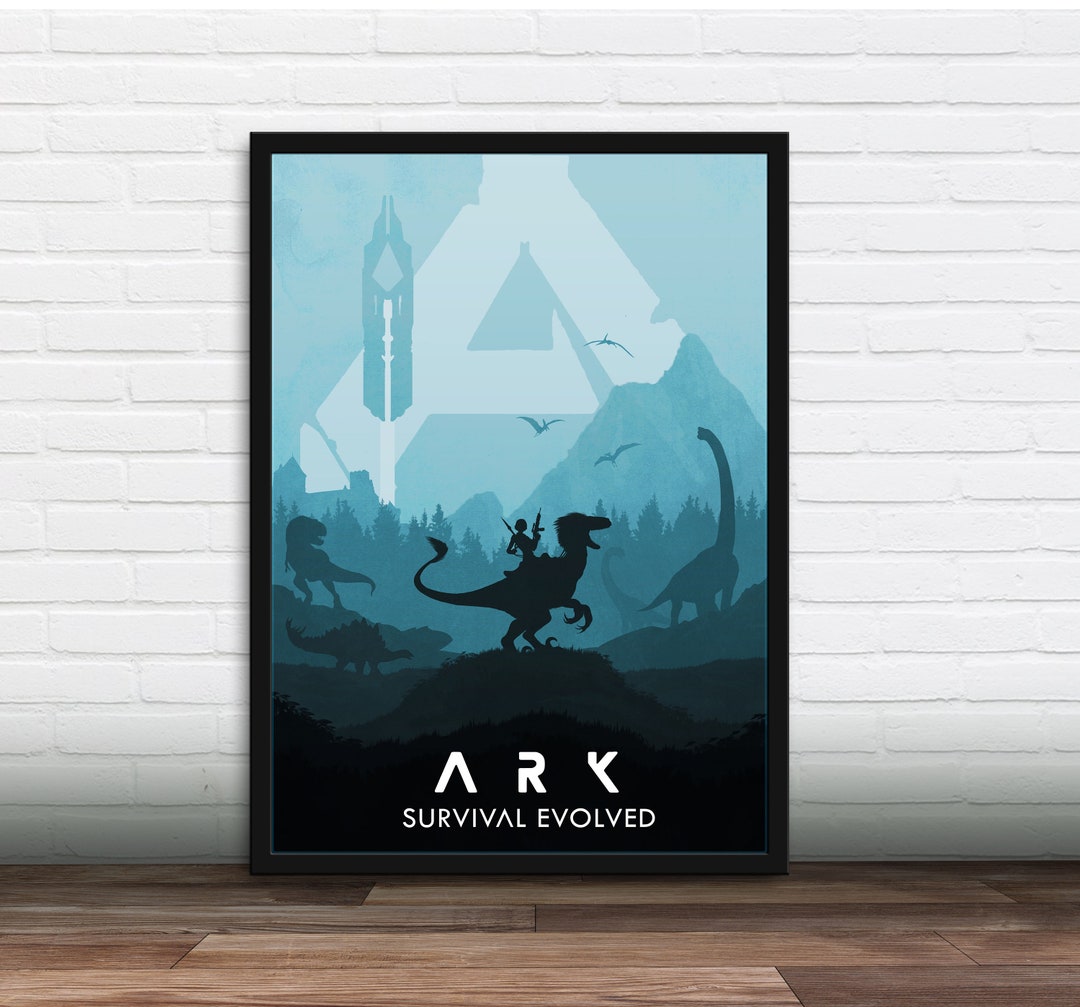 Minimalist Video Game Poster - Ark, Art Print, Gamer Gift, Gift for Him ...