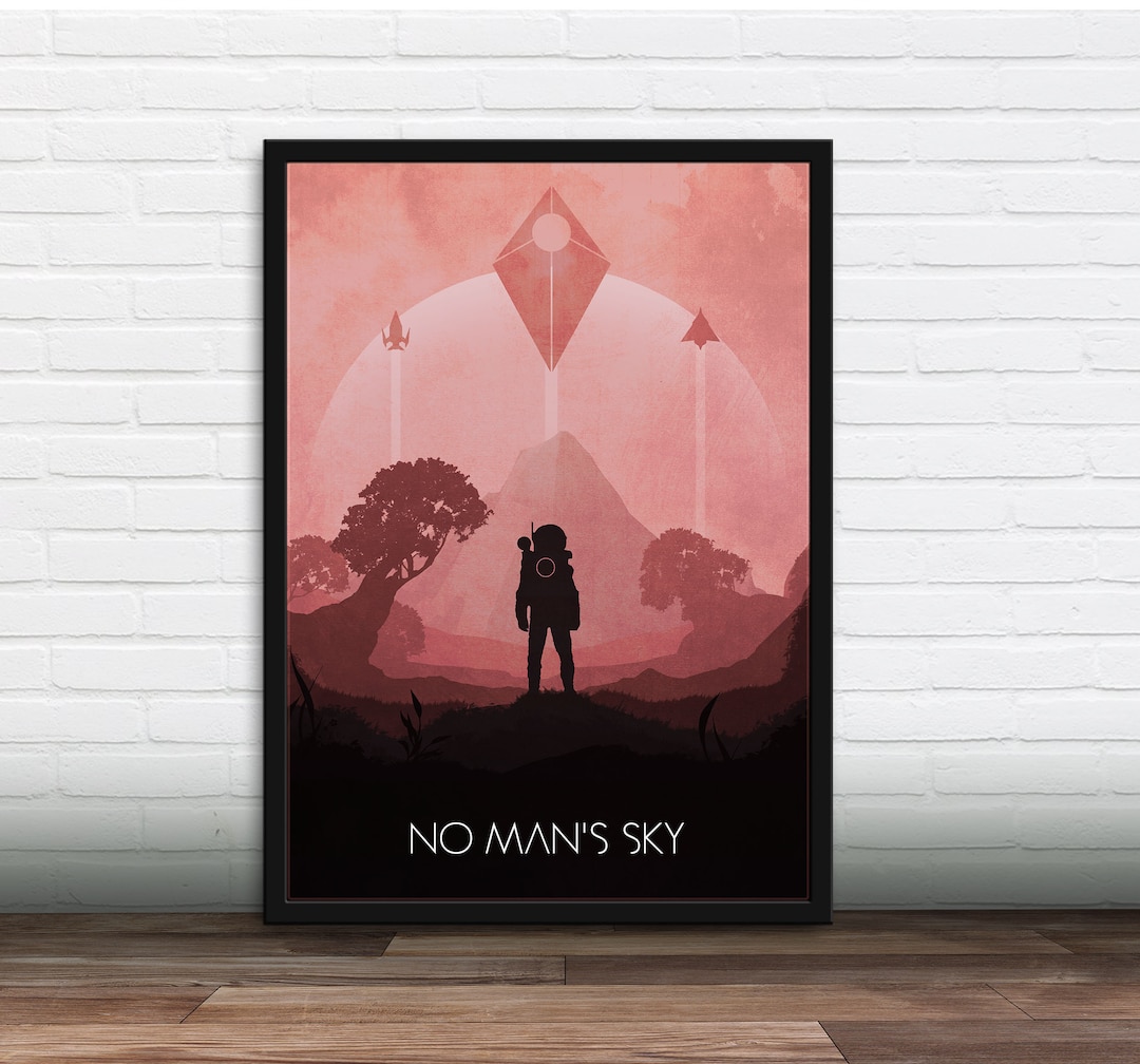 Minimalist Video Game Poster - No Man Sky, Art Print, Gamer Gift, Gift ...